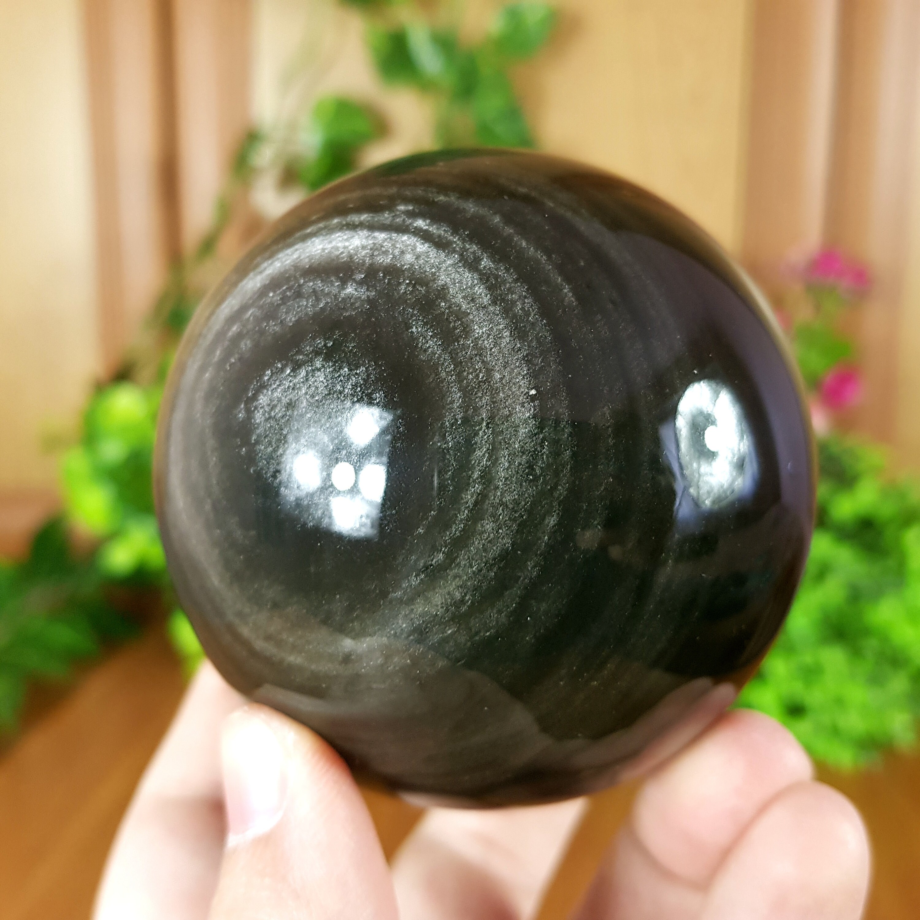 3.1580mm Silver Sheen Obsidian 650 Grams Stand for | Etsy