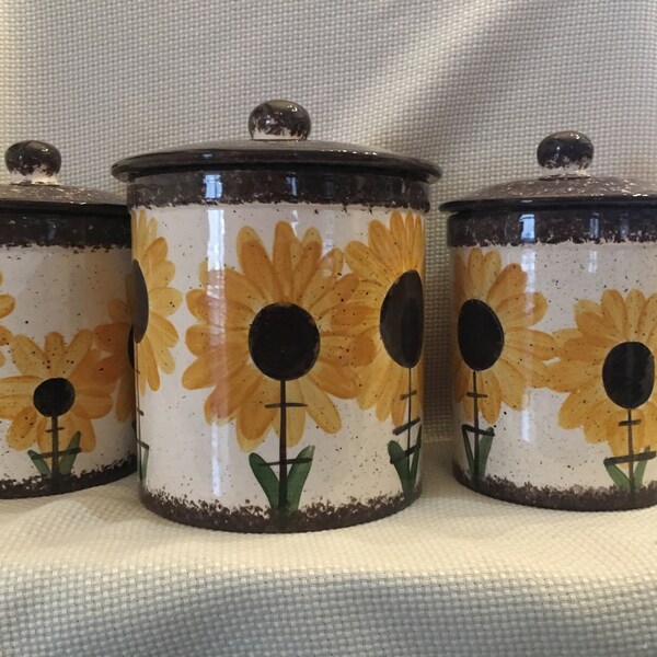 Sunflower Canister Set - Etsy