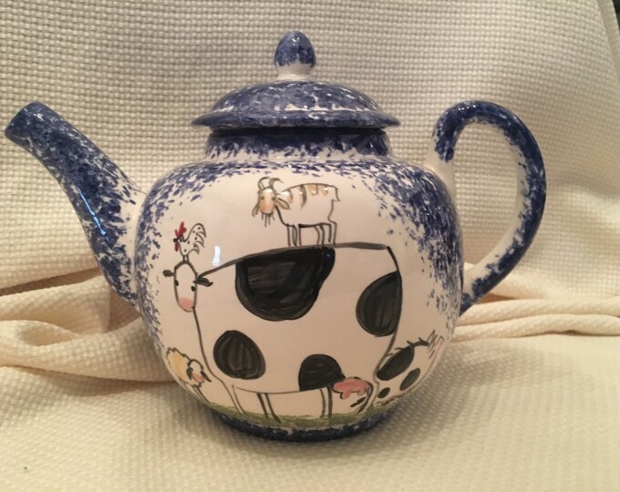 Ceramic Teapot Handmade This Ceramic Teapot is Handmade and Handpainted ...
