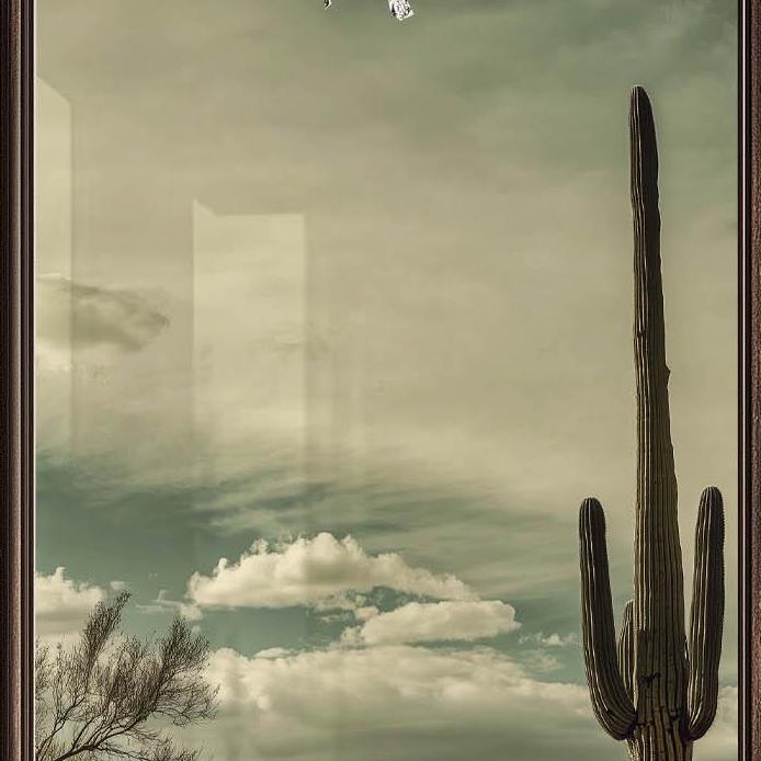 A Cowboy and Cactus, Western Room Decor, Western Art, Cowboy Art ...