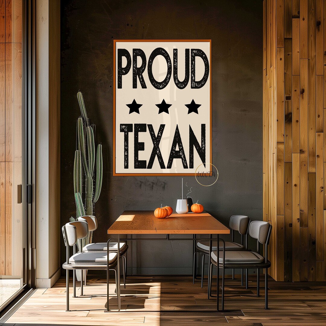 PROUD TEXAN Typography Print, Western Room Decor, Gift for Her, Cowgirl ...