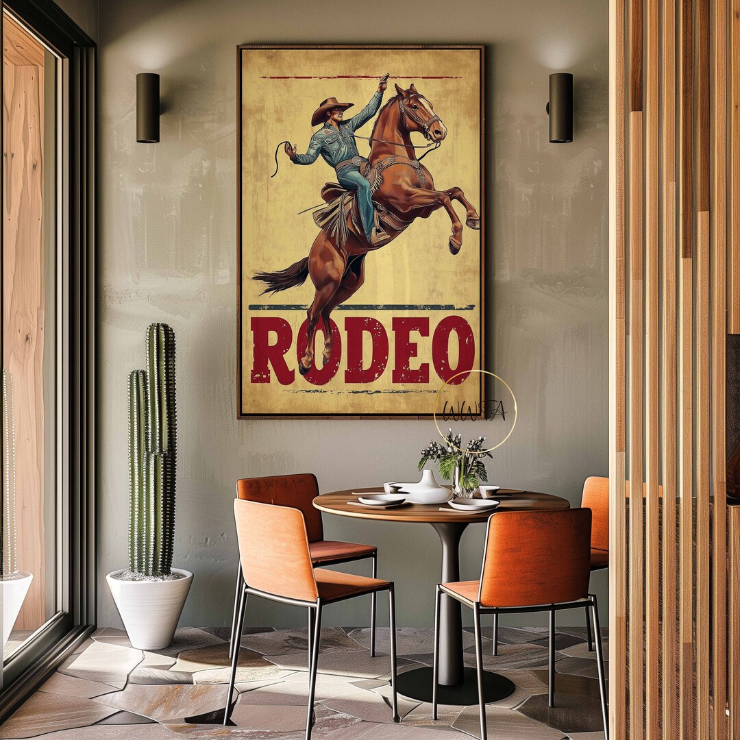 Rodeo Western Room POSTER, Gift for Her, Cowgirl Wall Art, Texas Gift ...