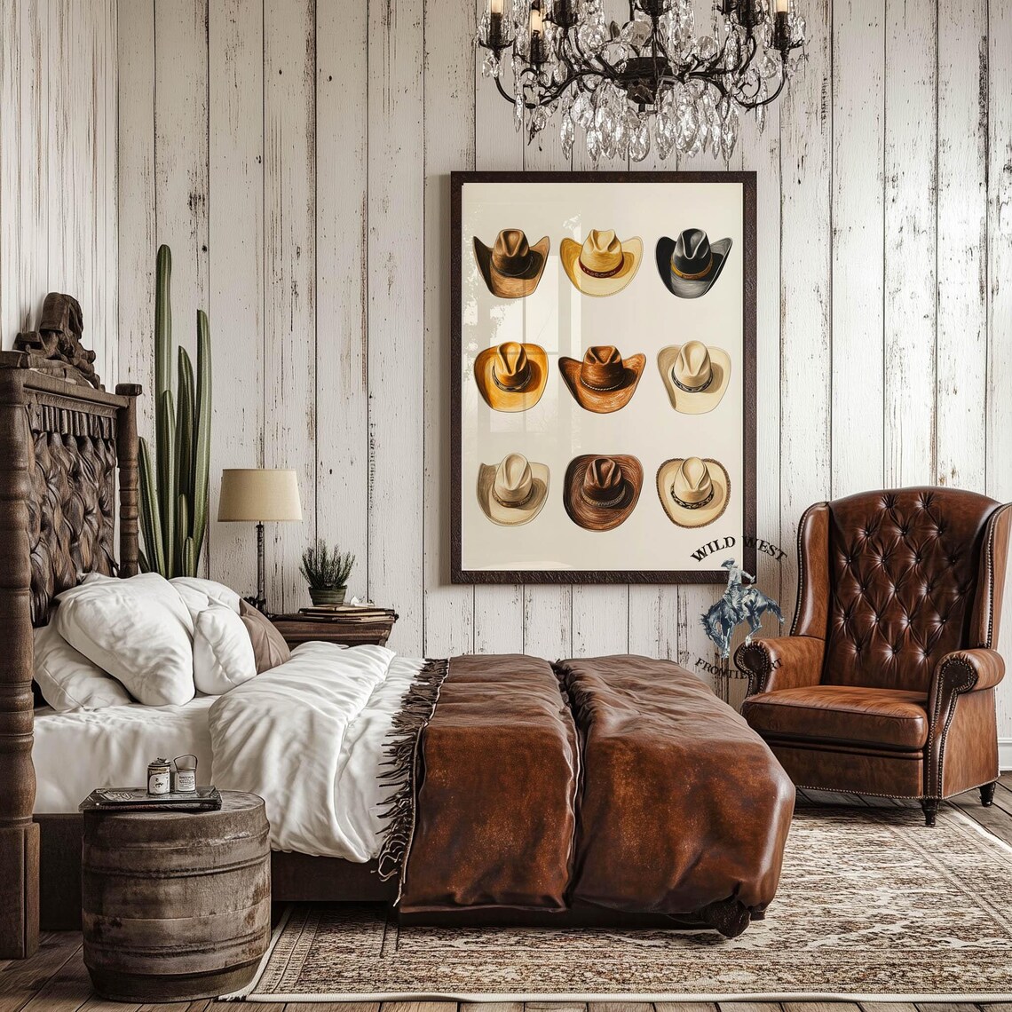 Cowboy Hats Art Print: Southwestern Rodeo Decor - Etsy