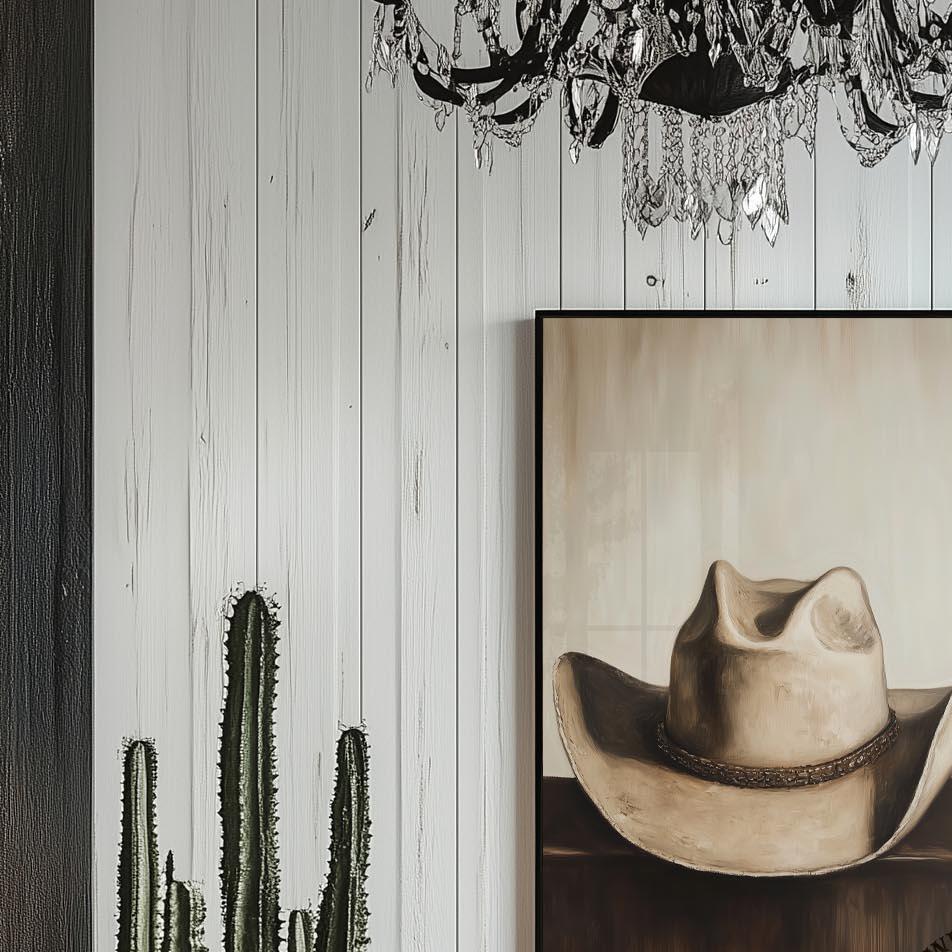 Minimalist Cowboy Hat Poster: Western Decor Art Print - Etsy