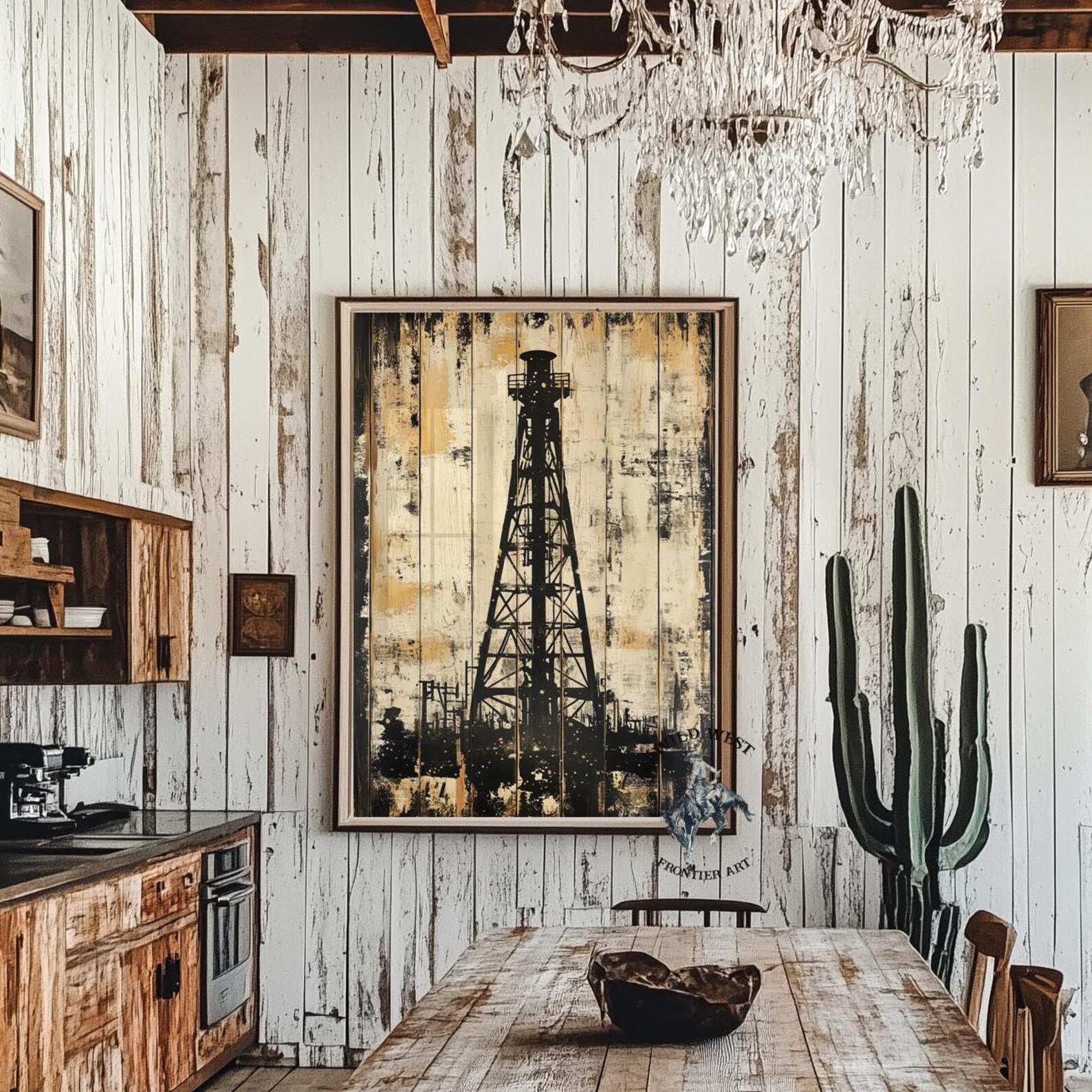 Texas Oilfield Poster: Western Cowboy Art, Ranch Decor - Etsy