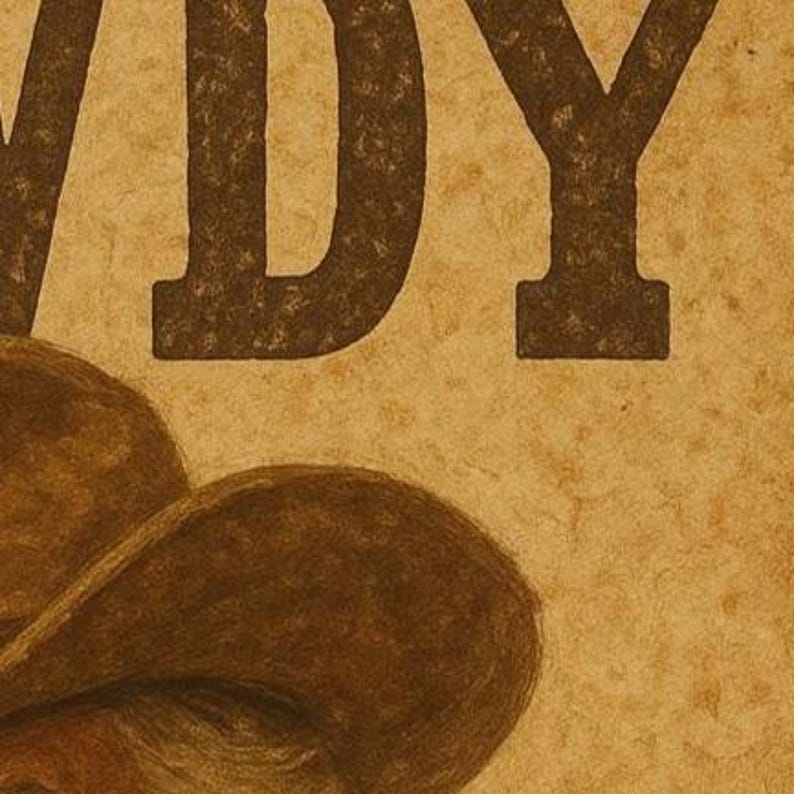 Vintage Western Santa Poster HOWDY Cowboy Christmas Wall Art – Rustic ...