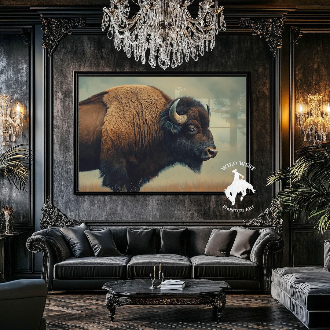 Buffalo Wall Art Western Wall Art Rustic Wildlife Print - Etsy