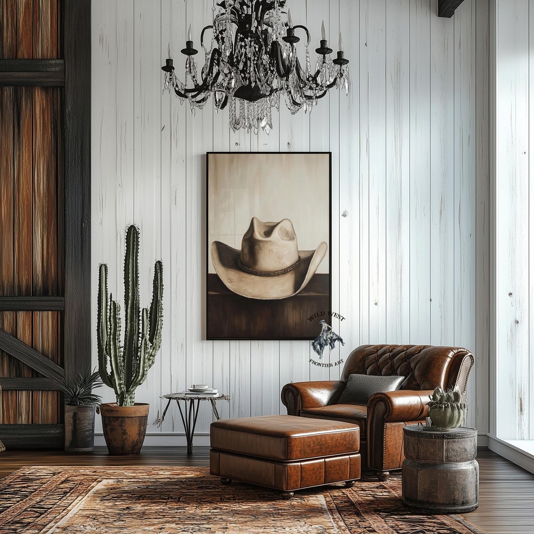 Cowboy Hat Western Poster, Minimalist Western Poster, Southwestern ...