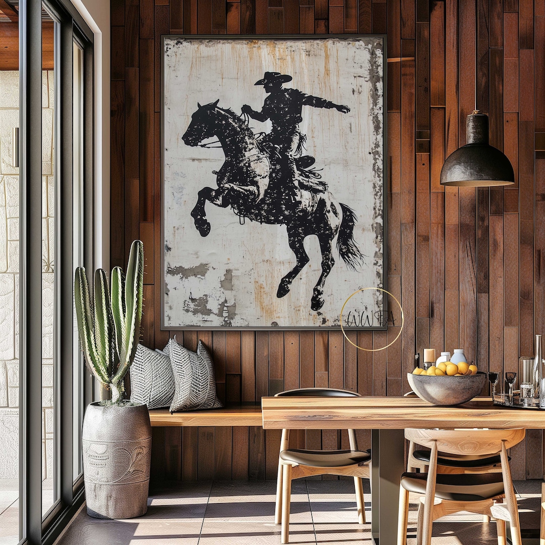 Western Room POSTER, Gift for Her, Cowboy Wall Art, Texas Gift, Rodeo ...