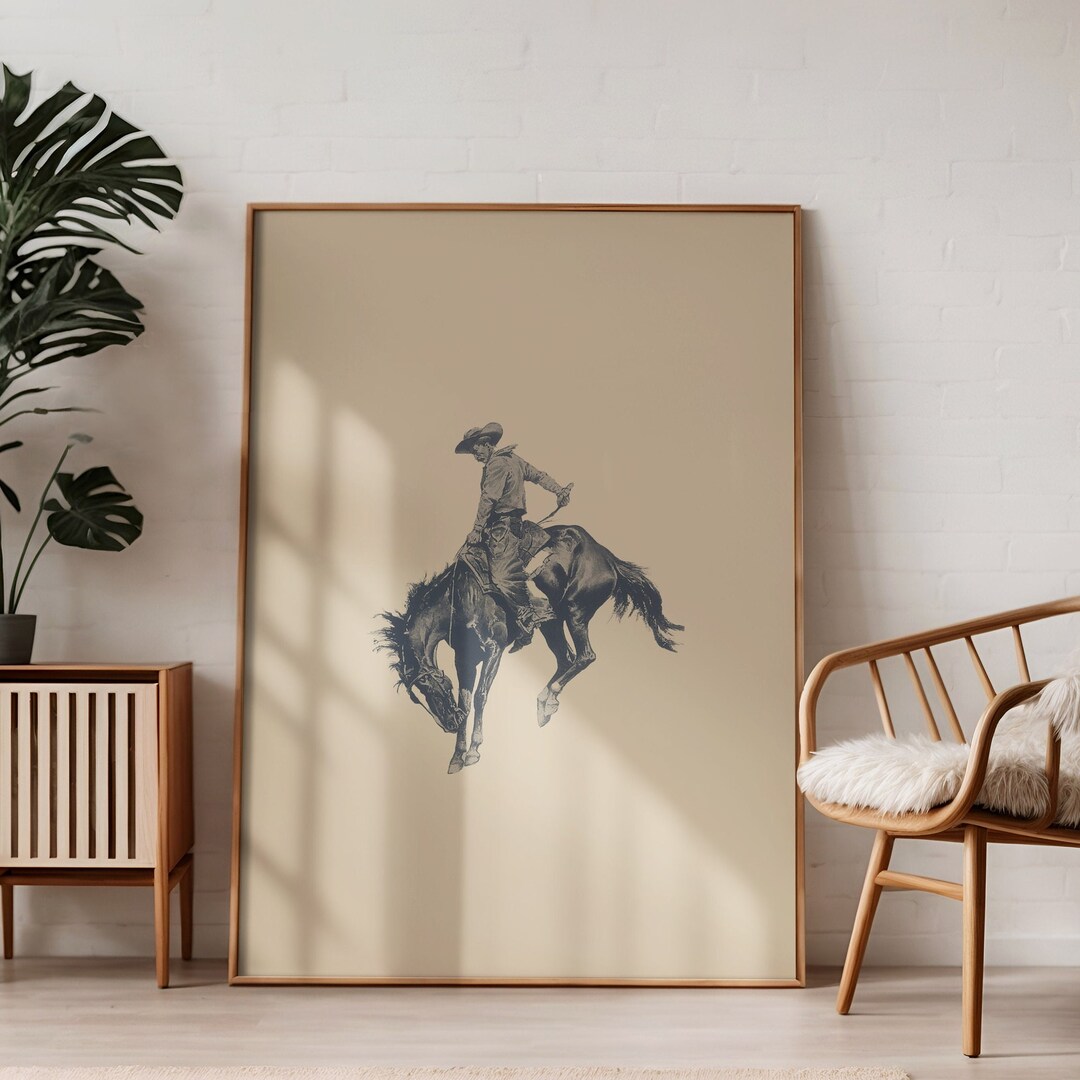 Southwestern Western Room Decor, Gift for Him, Cowboy Wall Art, Texas ...