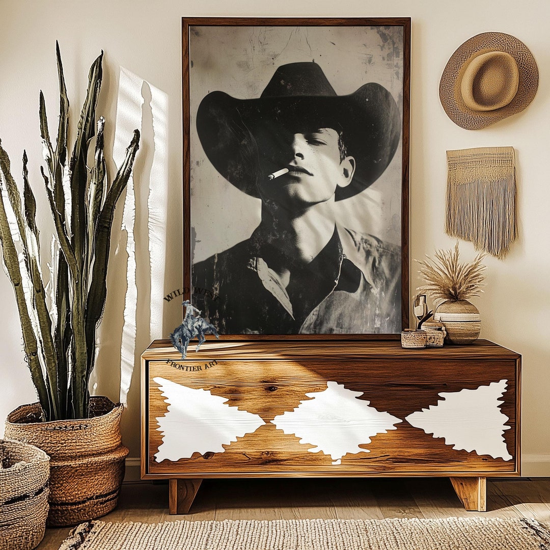 Tintype Portrait Young Cowboy Poster, Western Decor, Western Art ...
