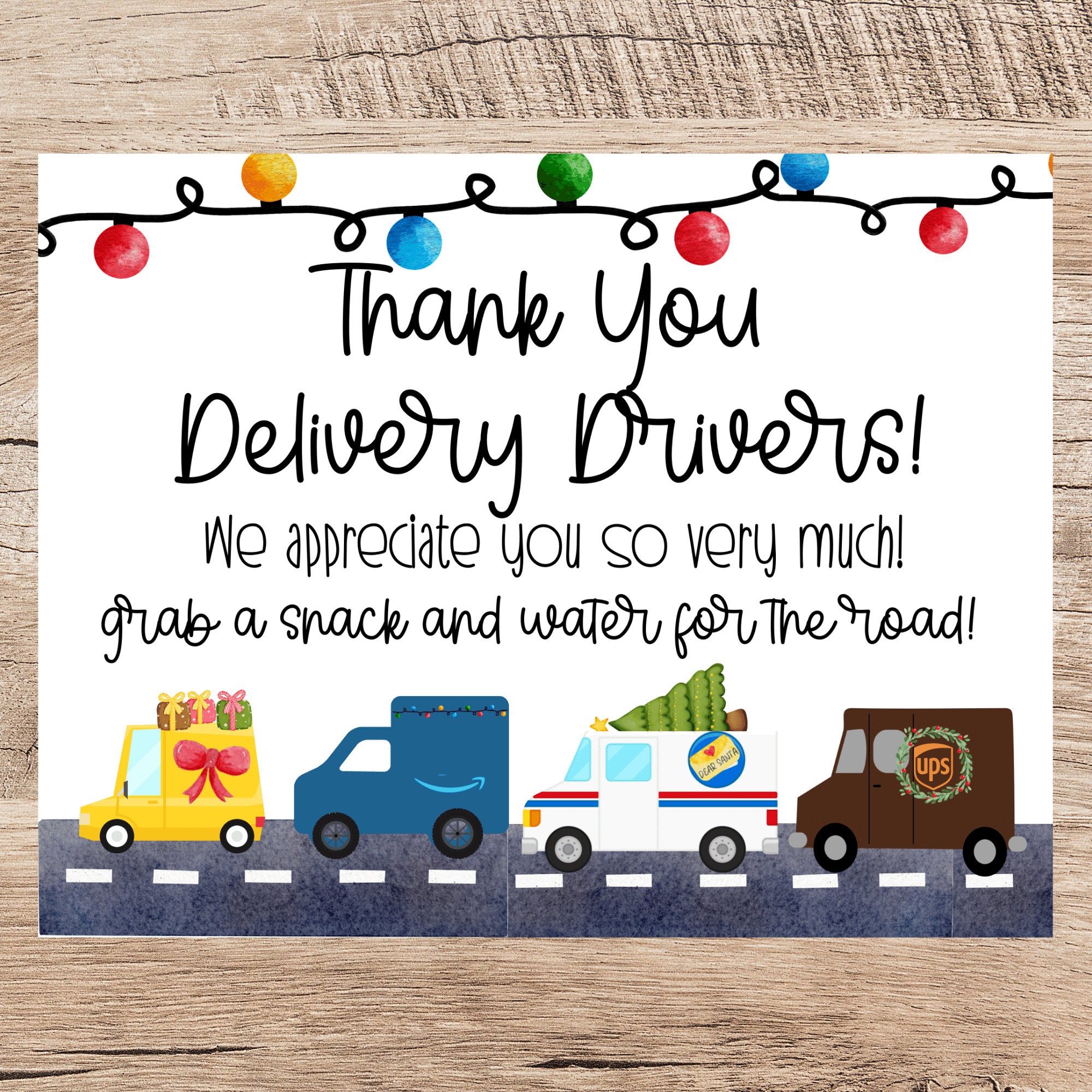 Delivery Driver Sign/delivery Sign for Mail Carrier Christmas - Etsy
