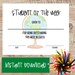 Student of the Week Award Certificate: Printable Star Student Bundle ...