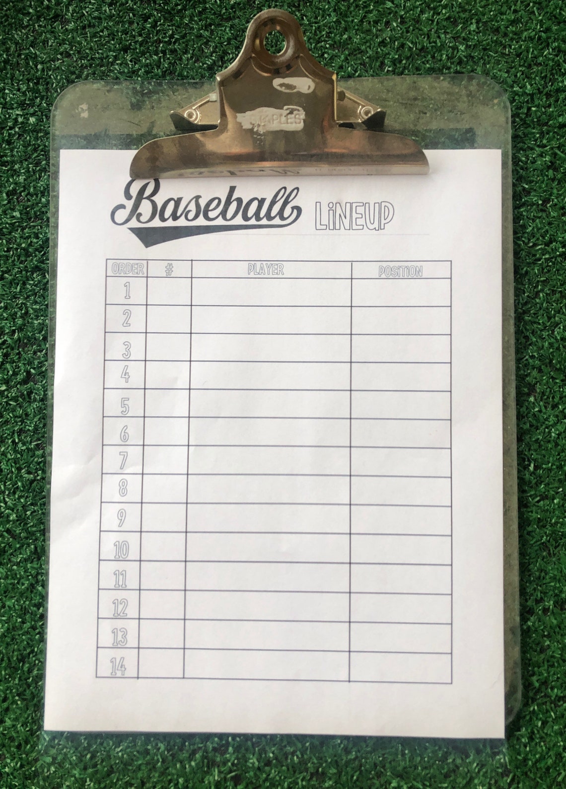 Baseball Roster for Team/ Team Organizer/tee Ball Roster/fourteen ...