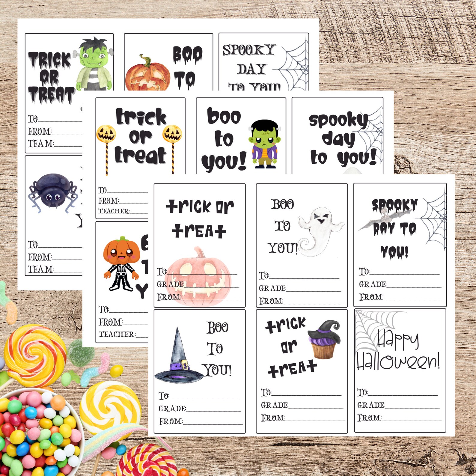 Halloween Candy Gram Flyer/ Boo Grams for Halloween - Etsy