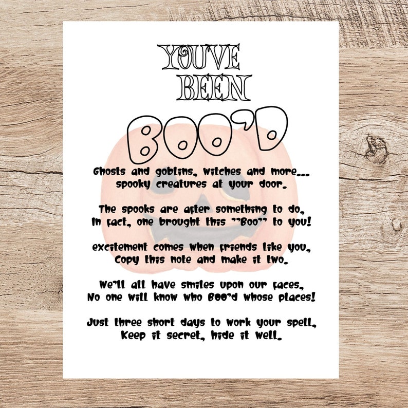 Printable Boo Kit, You've Been Boo'd Printable "you've Been Boo'ed" Set ...