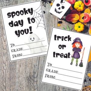 Halloween Grams for Kids, Printable Halloween Candy Grams for PTO ...