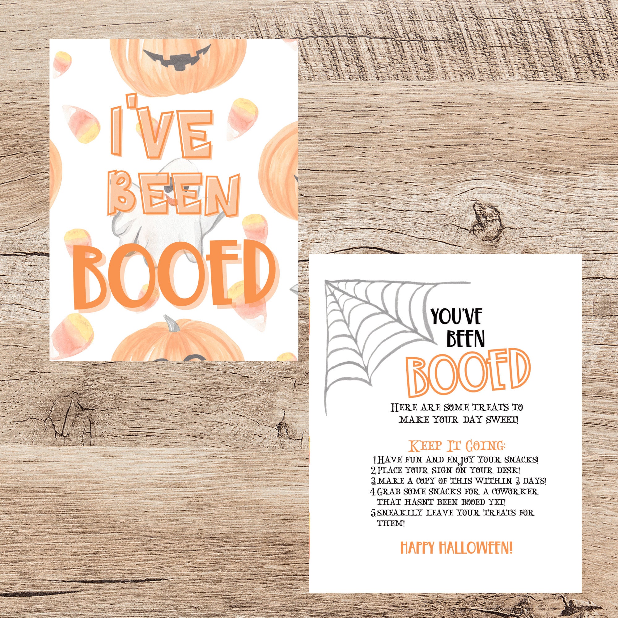 You've Been Booed Printable Kit: Halloween Coworker Game (digital ...