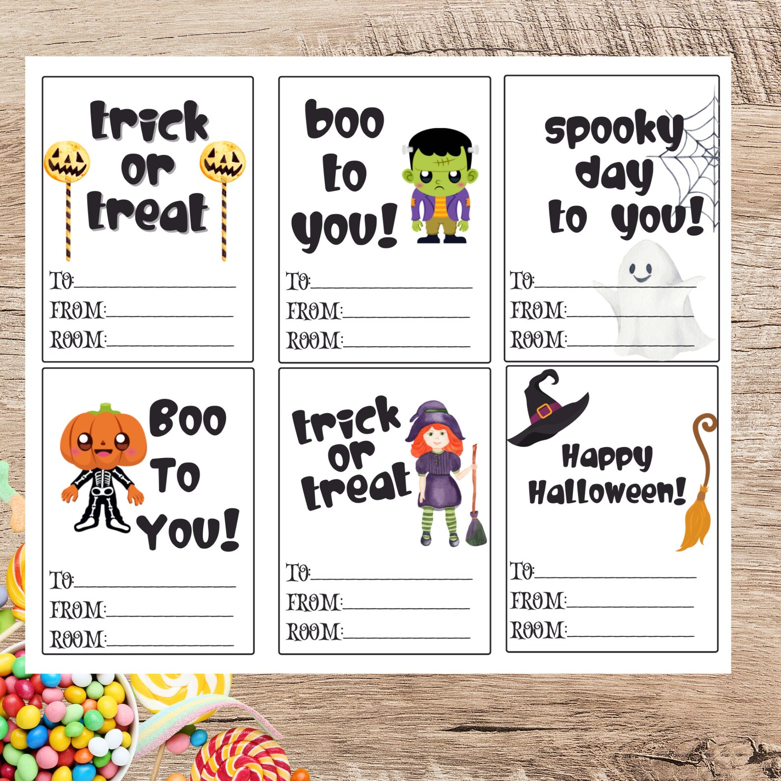 Halloween Boo Grams: School Fundraiser Candy Tag (printable PDF) - Etsy