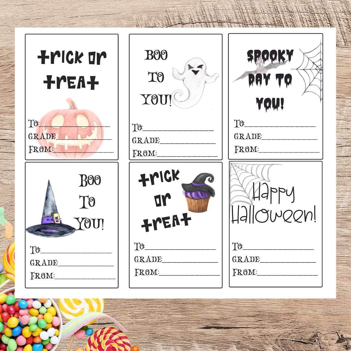 Halloween Candy Gram Flyer/ Boo Grams for Halloween - Etsy