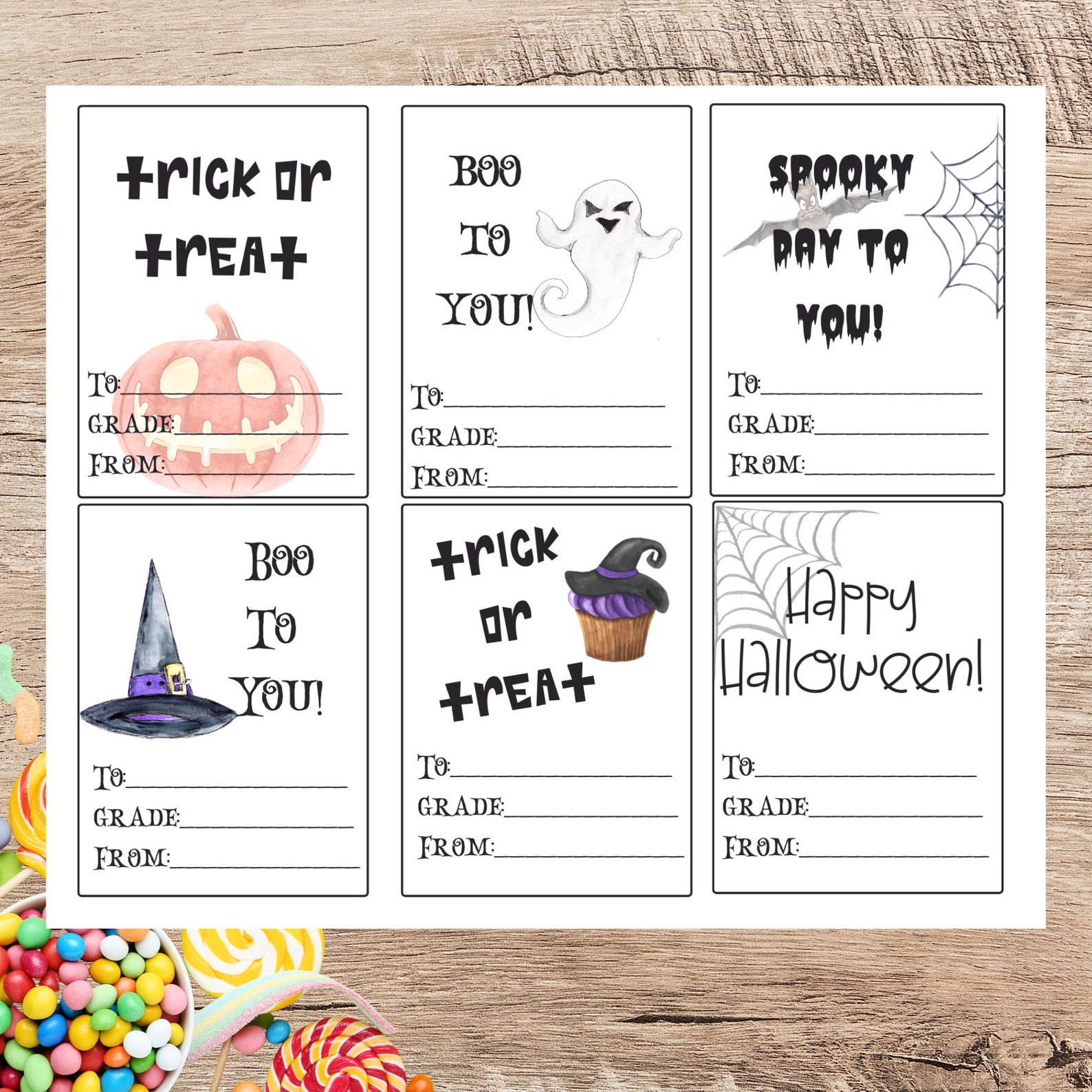 Halloween Candy Gram Flyer/ Boo Grams for Halloween - Etsy