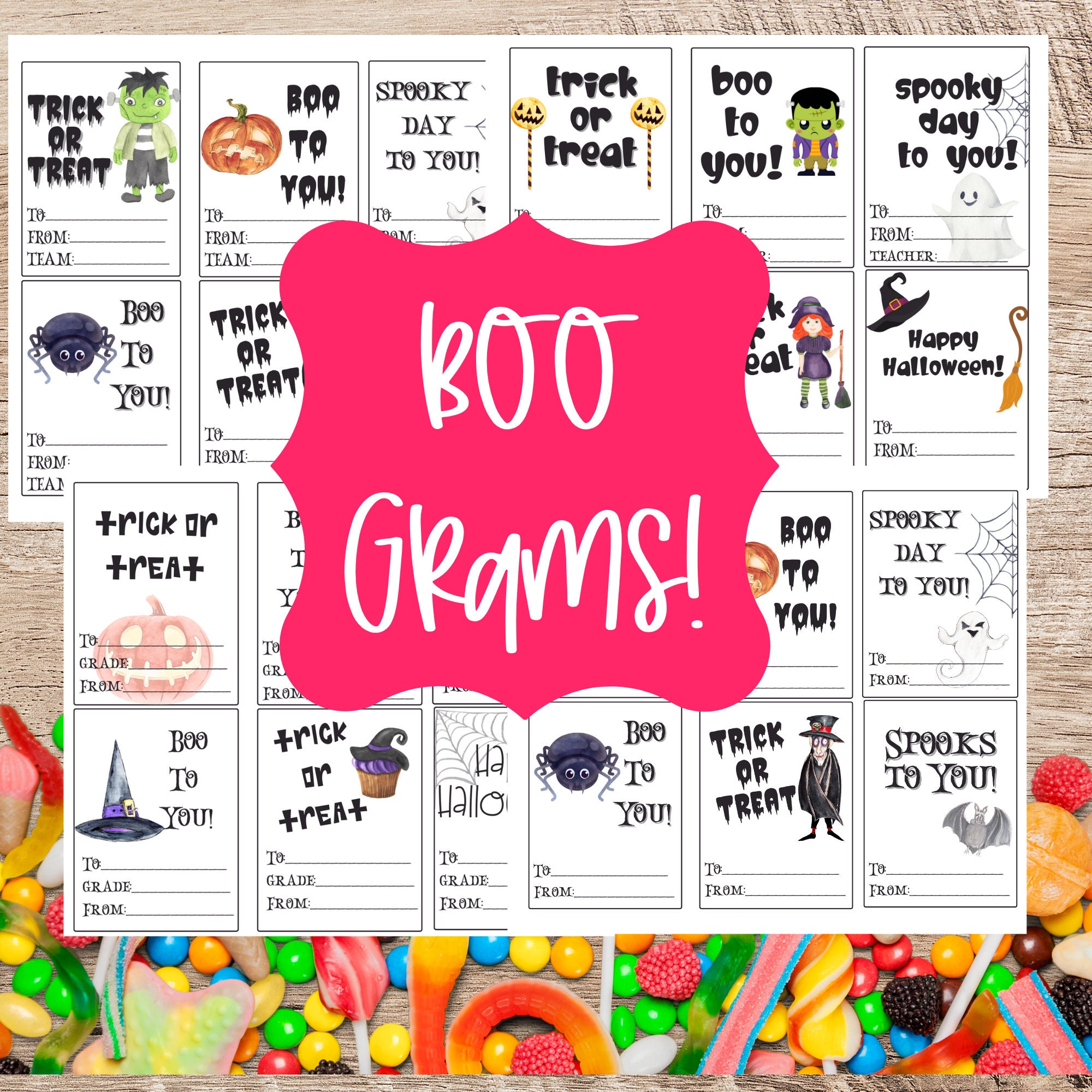 Boo Grams for Halloween Fundraiser/ Halloween Candy Gram School ...