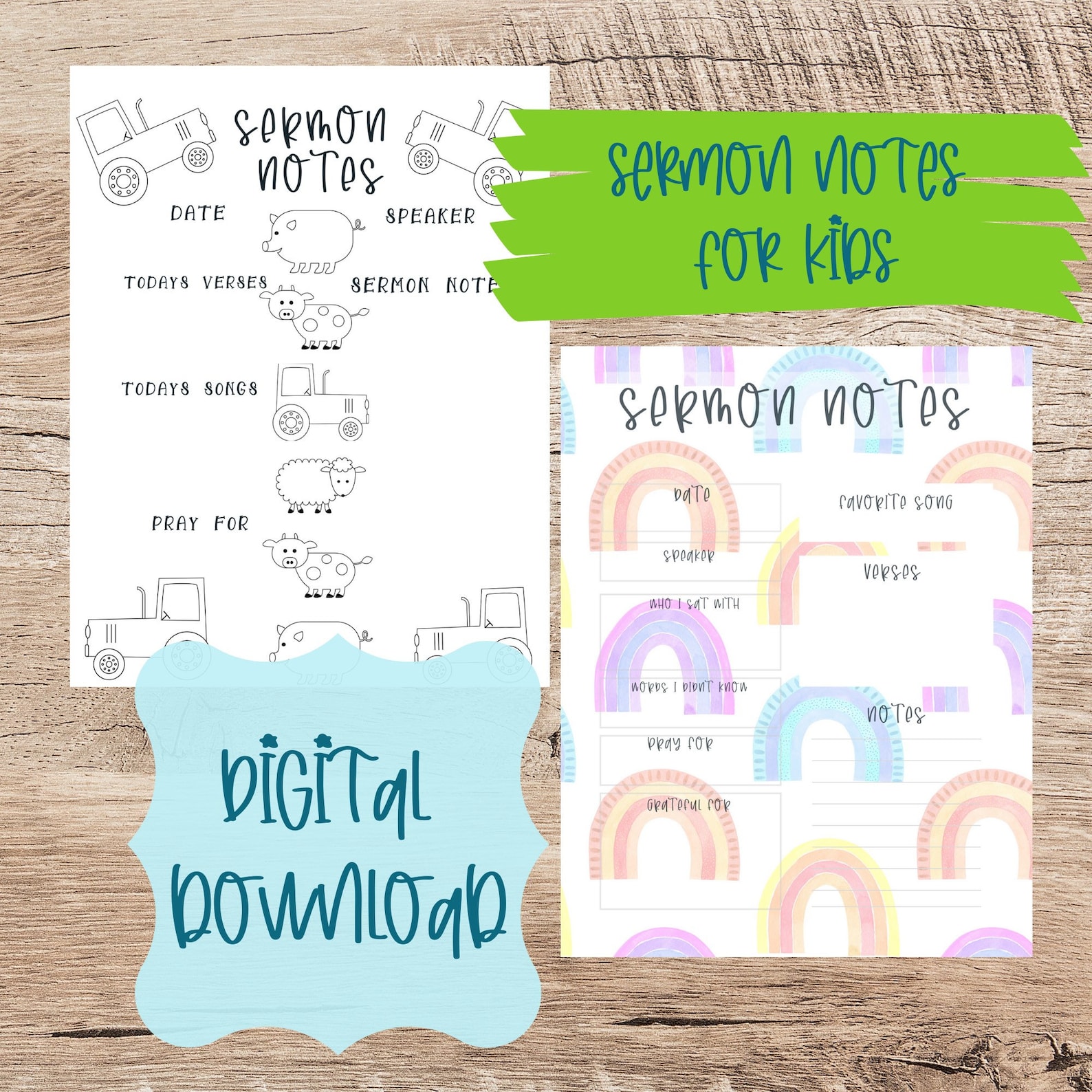 Sermon Notes for Kids Printable, Printable Sermon Notes, Sermon ...