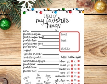Teacher Favorites - Detailed Questionnaire - Teacher Appreciation ...