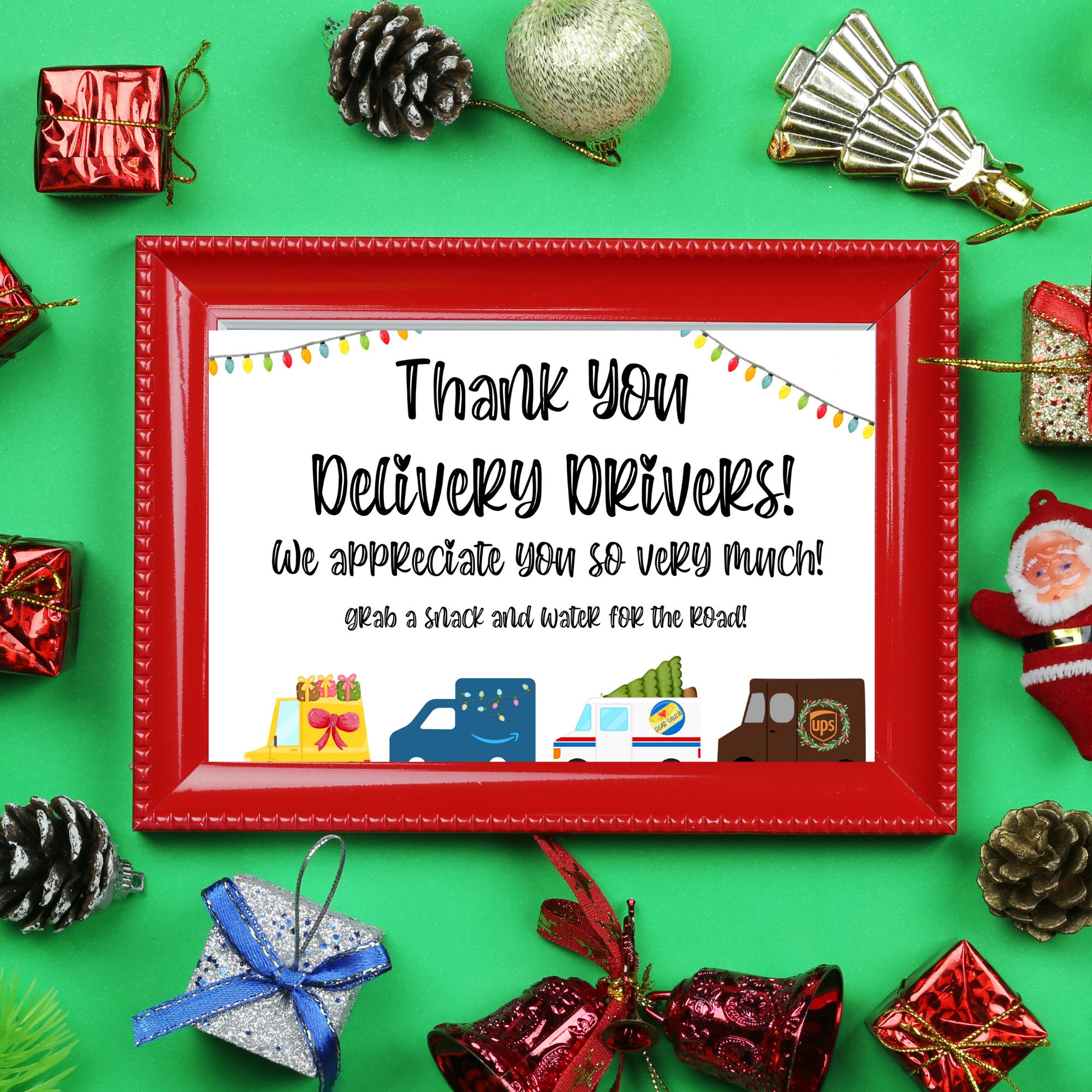 Printable Delivery Driver Sign /thank You Sign/ Delivery Driver ...