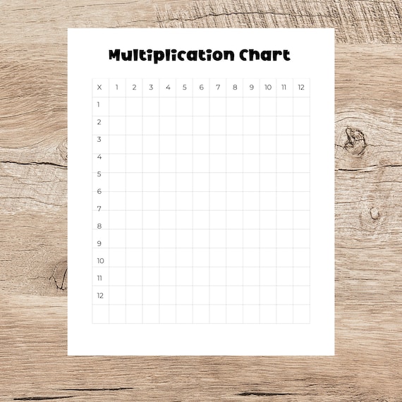 Times Table Chart Printable/multiplication Facts - Etsy