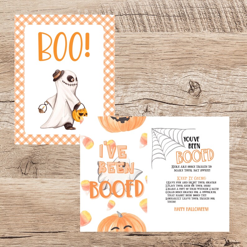 You've Been Booed Printable Kit: Halloween Coworker Game (digital ...