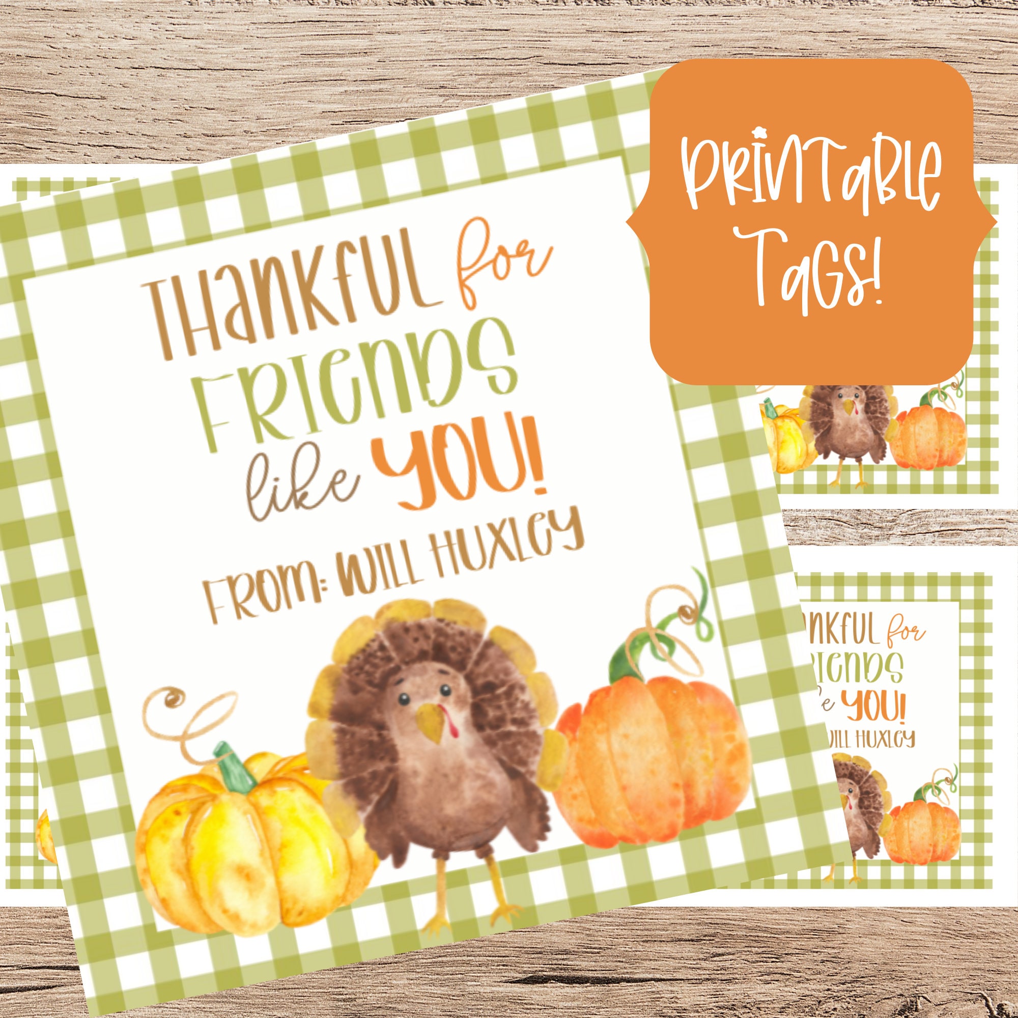 Thanksgiving Favor Tag, Classroom Gift Favor Tag Printable, Classroom ...