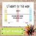 Student of the Week Award Certificate: Printable Star Student Bundle ...