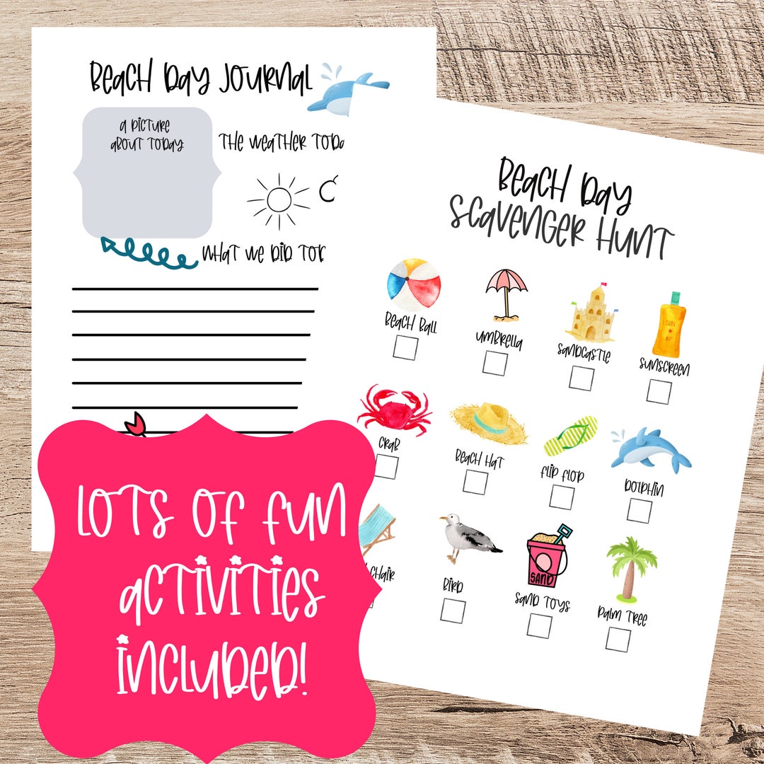 Road Trip Printable Games/summer Beach Trip Printable Game Bundle ...