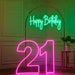 Happy Birthday Light up Neon Letters Neon Sign With Acrylic - Etsy