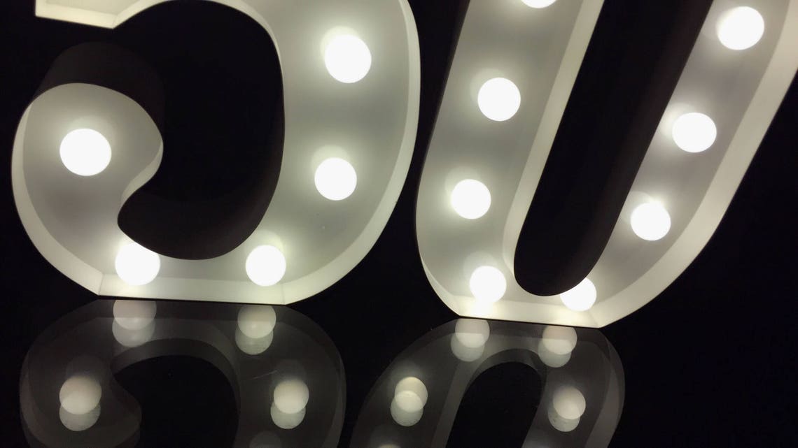 12 Metal Number 50-59 Light up Number Fifty Home Bedroom - Etsy UK