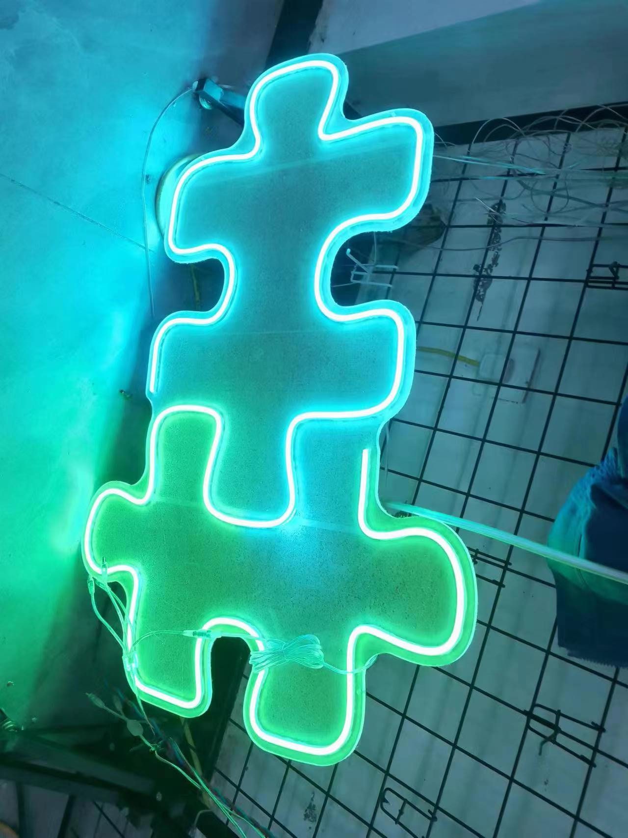Jigsaw Puzzle Neon Sign With Acrylic Board USB Powered Light up Jigsaw ...