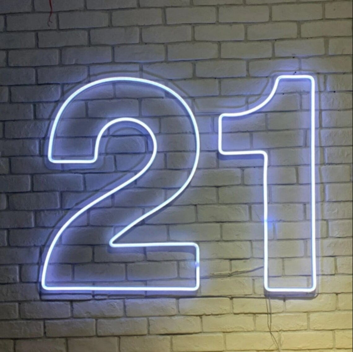 19 Tall Light up Numbers Neon Sign With Acrylic Plate - Etsy