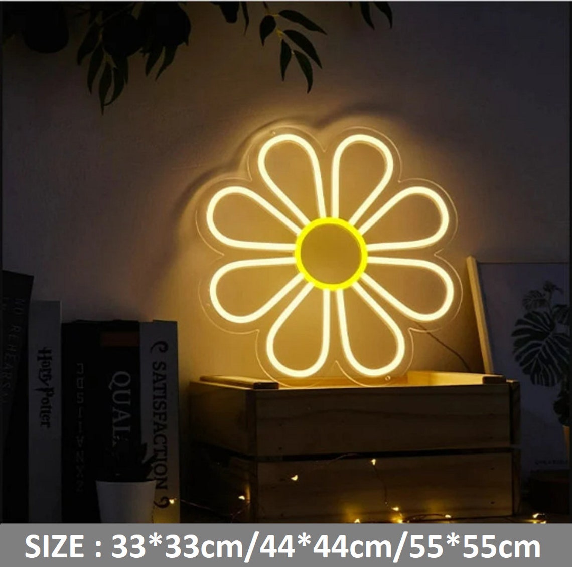 Daisy Flower Neon Sign With Acrylic Board USB Powered Sun - Etsy