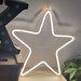 Warm White Star LED Neon Sign With Acrylic Board Neon Decor Neon Star ...