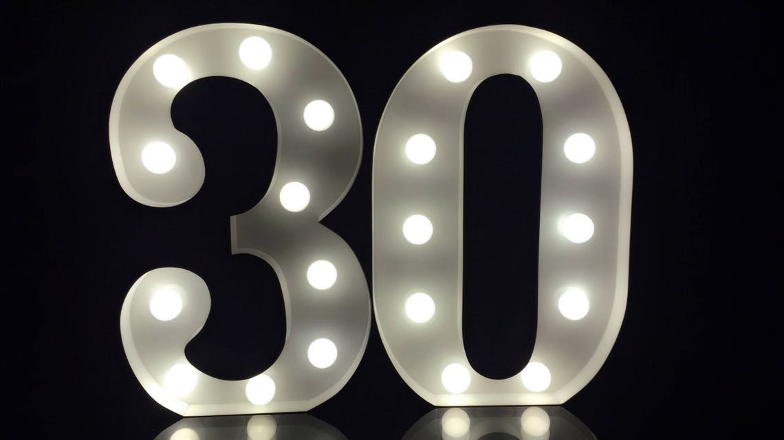 12metal Marquee Number 30-39 Light up Number Thirty Home - Etsy UK