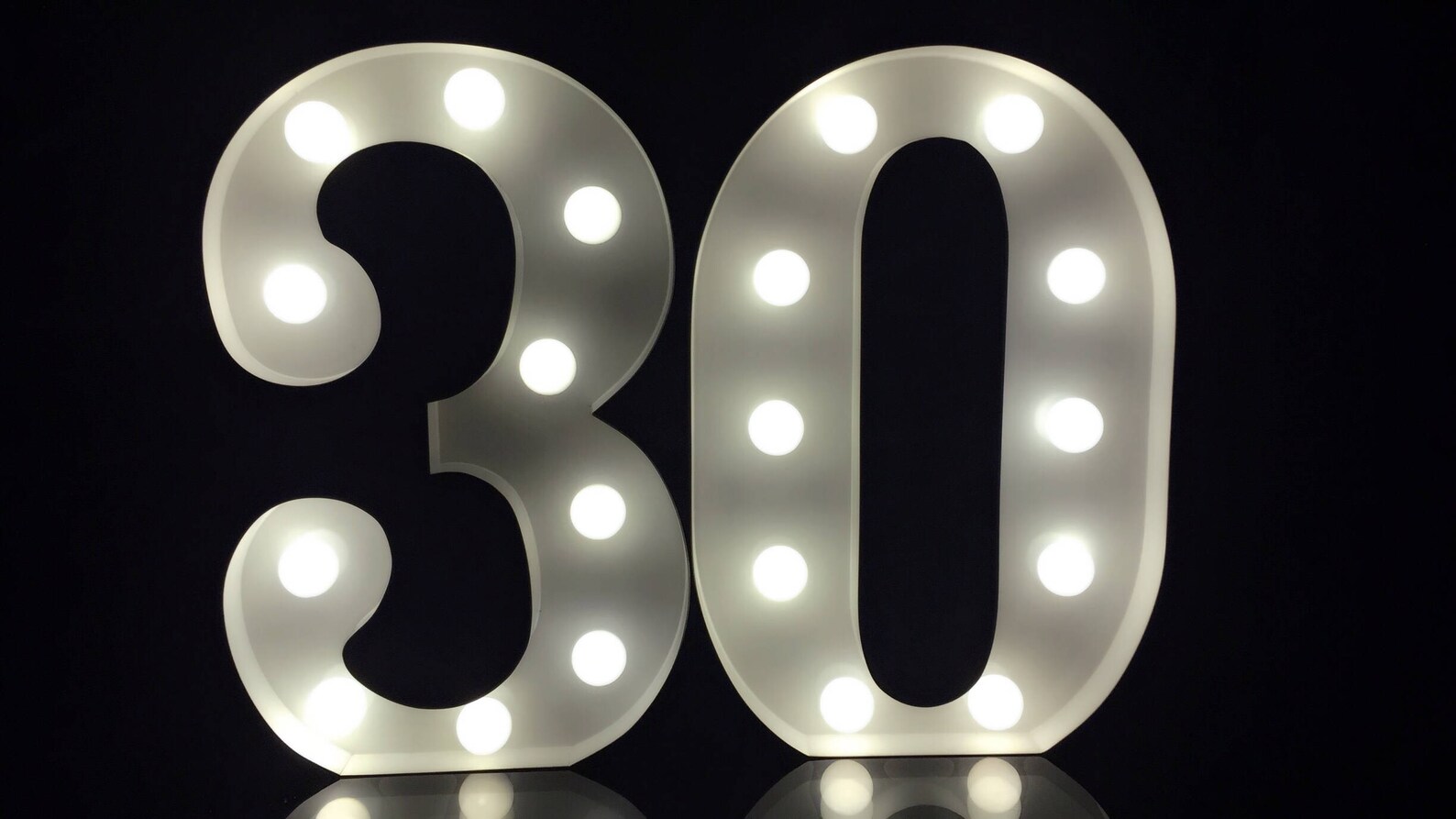 12metal Marquee Number 30-39 Light up Number Thirty Home - Etsy