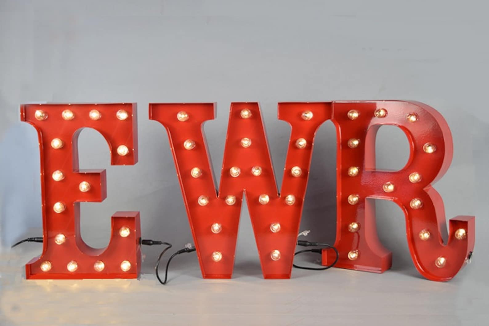 9metal Handmade A-Z Red Letters Light up Alphabet - Etsy