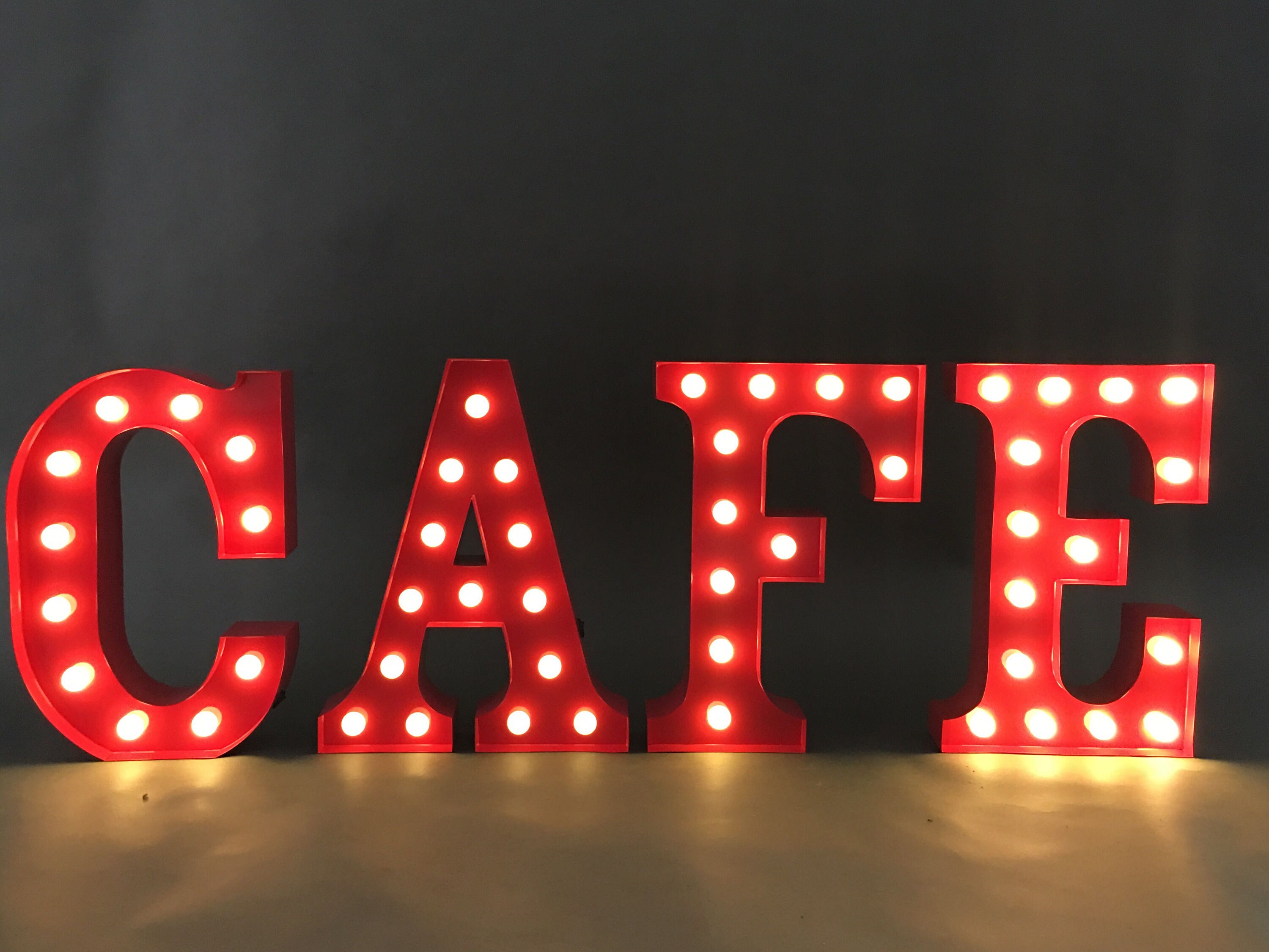 9metal Handmade A-Z Red Letters Light up Alphabet | Etsy