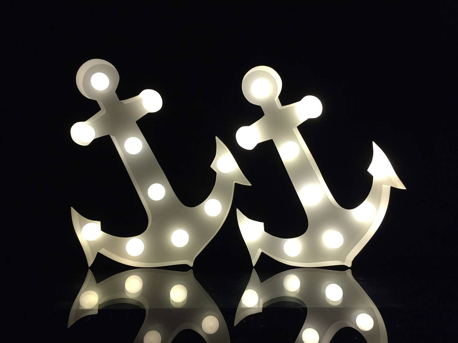 Metal 12 LED Anchor Light Metal Anchor Sign Home Wall Bedroom - Etsy