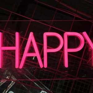 Acrylic Neon Box Led Neon Letters Neon Sign Neon Box Neon Birthday Gift ...