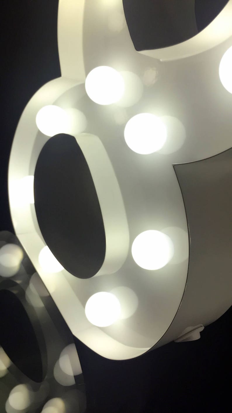 12metal White No.8 Marquee Letter Marquee Light Light up - Etsy
