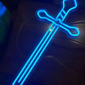 Sword Neon Sign, Knife Neon Sign ,game Room Neon Decor, Game Room Sign ...