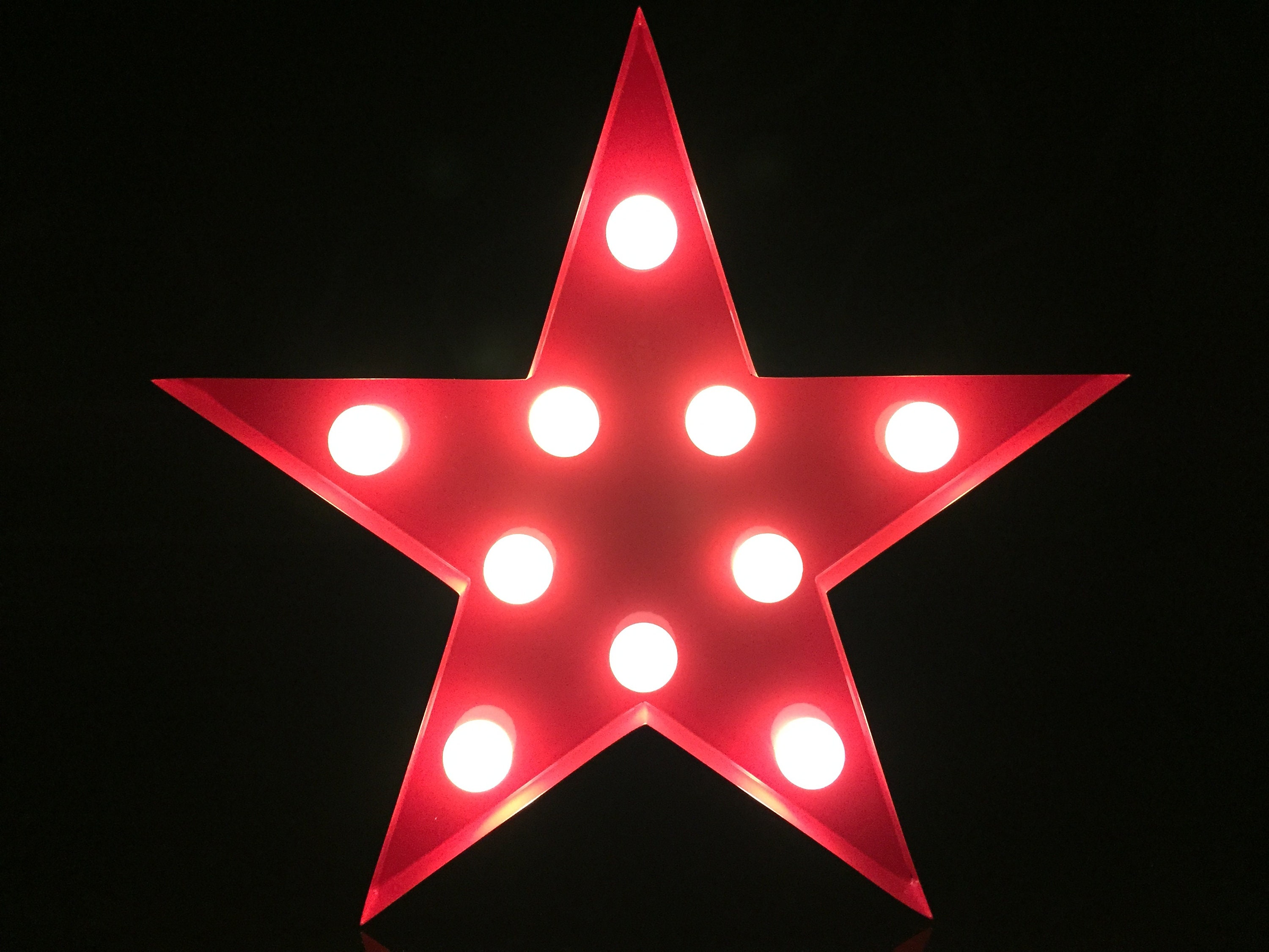 Vintage LED Red Star Marquee Light Marquee Sign Night Light - Etsy