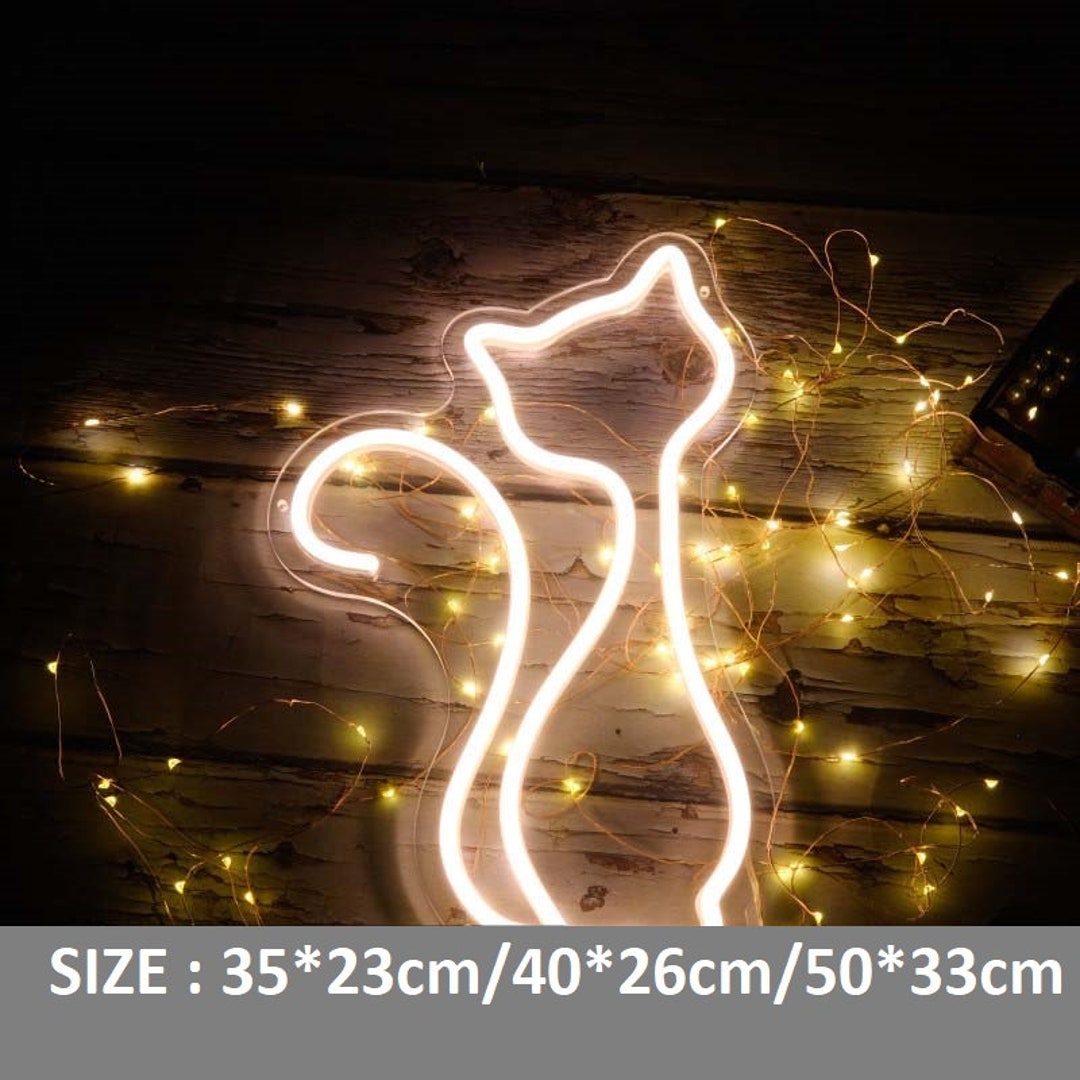 Mini Cat Kitten Neon Sign Home Neon Decor Children Kids Home Neon Sign ...